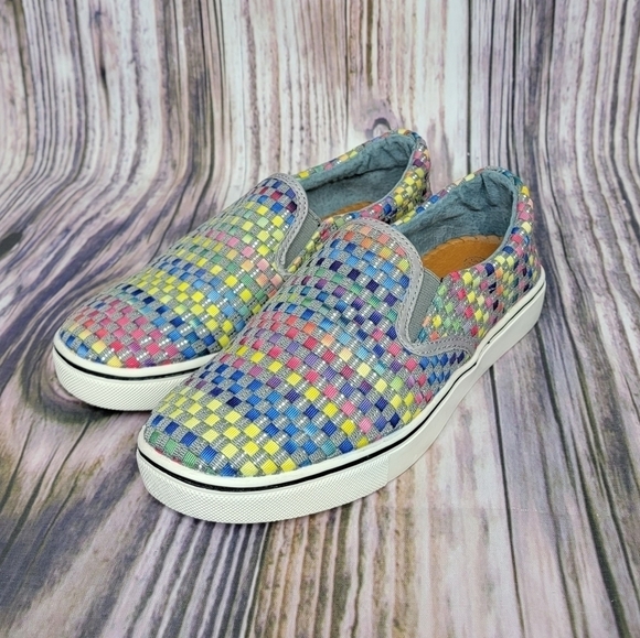 bernie mev. | Shoes | Bernie Mev Multicolor Woven Verona Slip On ...